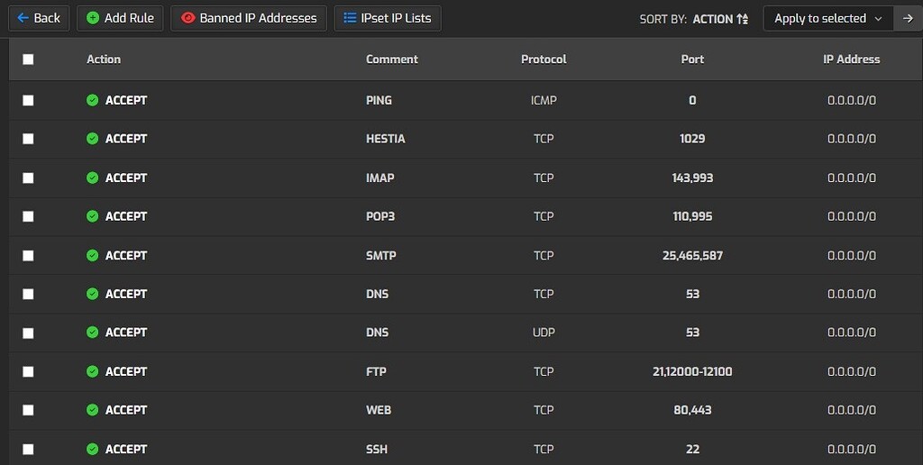 Iptables rules always lost and never active - Firewall - Hestia Control Panel - Discourse