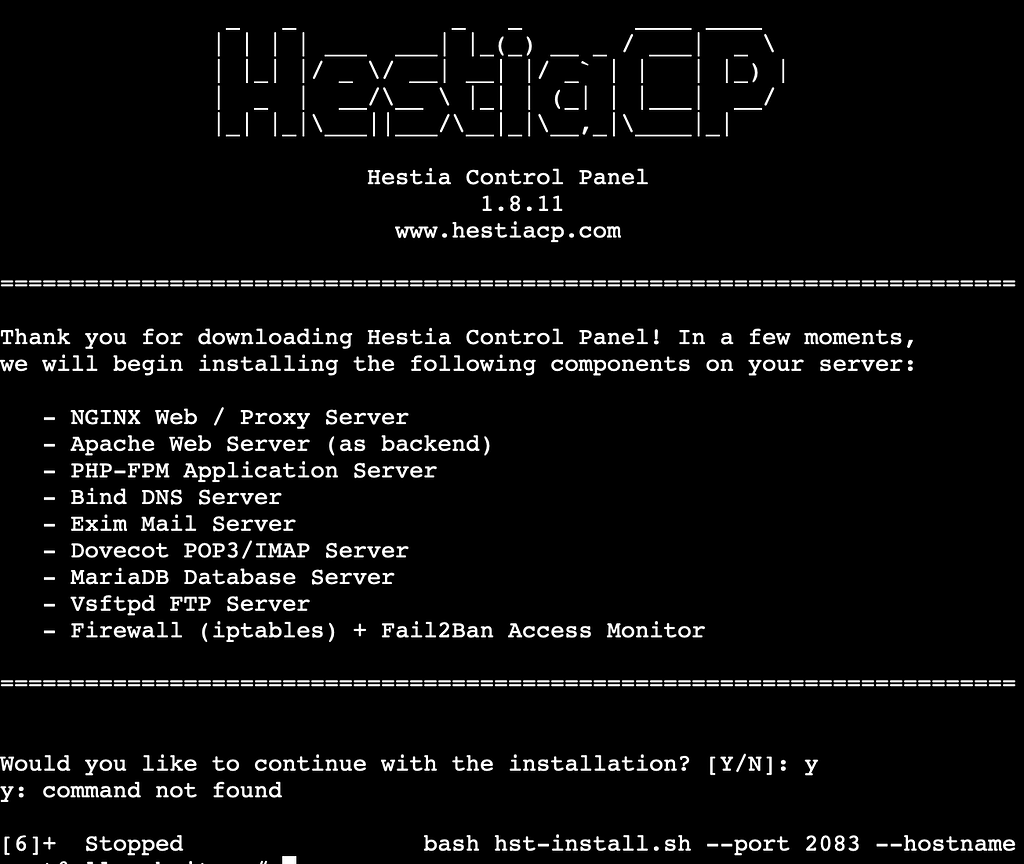 Can't Install HestiaCP - Community Support - Hestia Control Panel ...