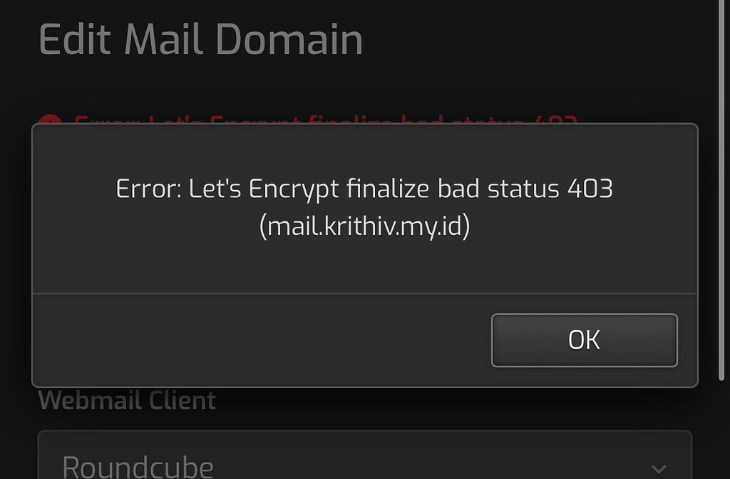 Let’s Encrypt SSL Generation (Error: Let's Encrypt finalize bad status 403) - Community Support ...