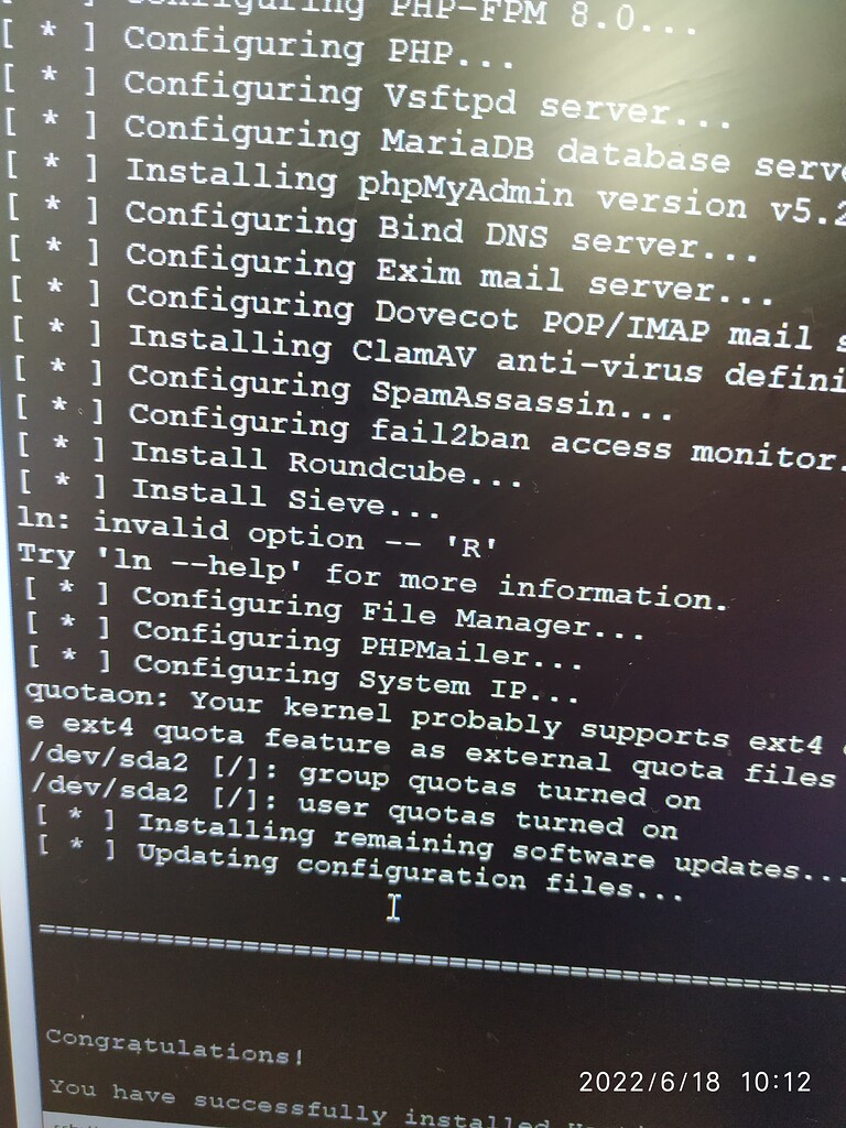 Error while installing on ubuntu 22.04 - Hestia Control Panel - Discourse